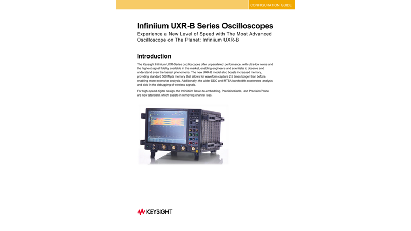 Infiniium UXR-B Series Oscilloscopes | High-Precision Measurements | Keysight